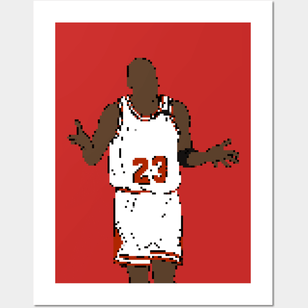 Michael Jordan Shrug (Pixel Art) - Michael Jordan - Posters and Art Prints | TeePublic